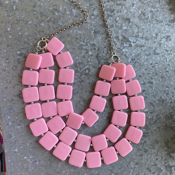 Jewelry | Large Plastic Bead Necklace With Adjustable Chain Pink With ...